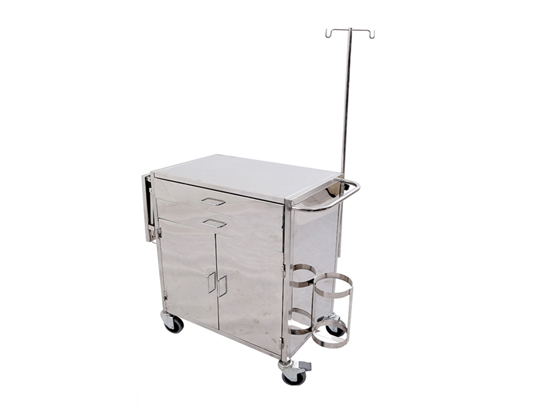 Graha Teknomedika | Emergency Trolley 2 Drawer Stainless Steel