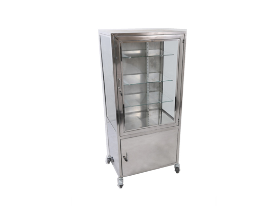 Graha Teknomedika | Instrument Cabinet 1 Door Full Glass Stainless Steel